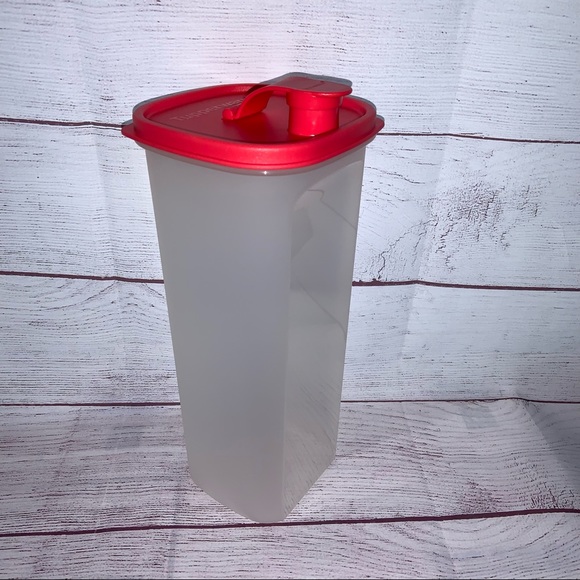 Tupperware | Kitchen | Tupperware Slim Line 2l Pitcher Red 5772 | Poshmark